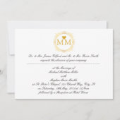 Royal Wedding Invitation | Monogram Gold Script | Zazzle