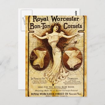 Royal Worcester corsets Postcard | Zazzle