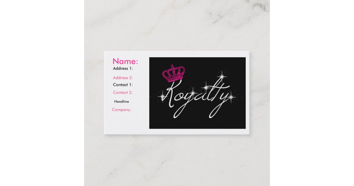 royalty business cards | Zazzle