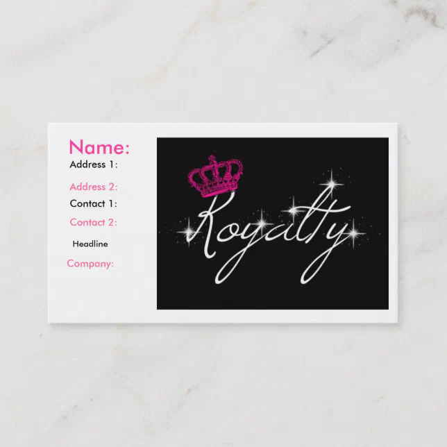 royalty business cards | Zazzle
