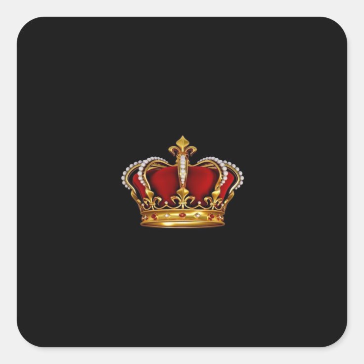 Royalty/Crown Stickers-Queen King Princess Square Sticker | Zazzle