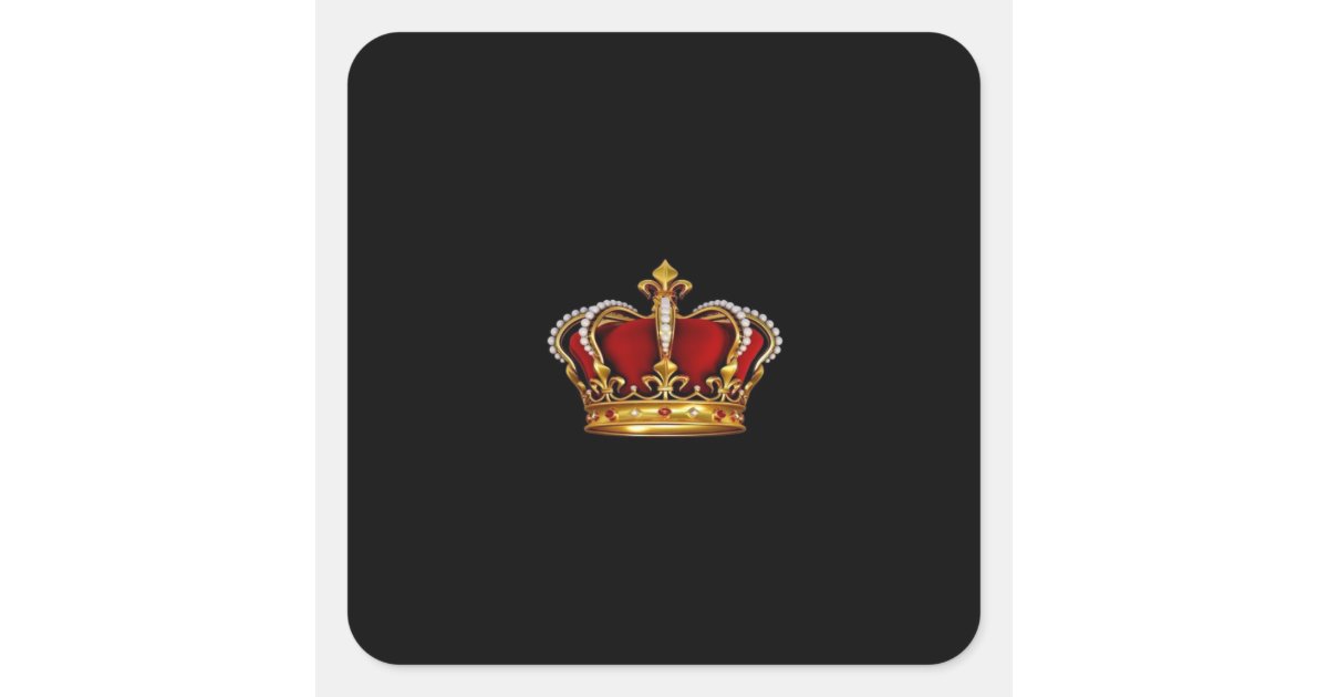 Royalty/Crown Stickers-Queen King Princess Square Sticker | Zazzle