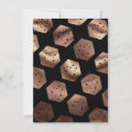 RPG Dice | Copper Fantasy Retro Tabletop PnP Gamer Invitation | Zazzle