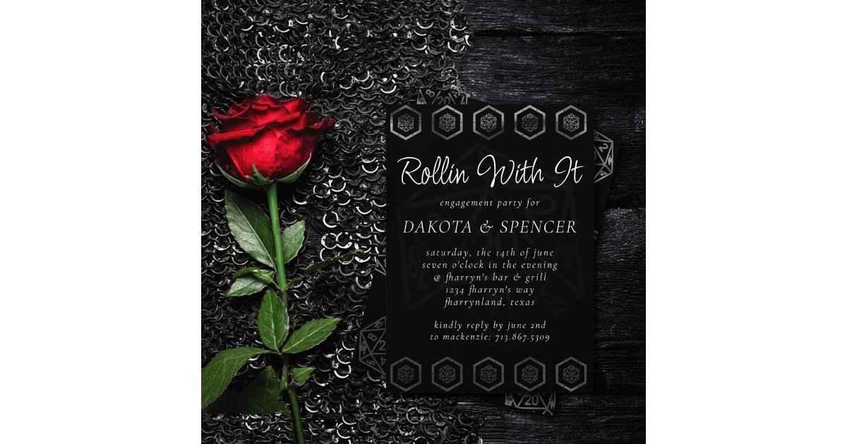 RPG Dice | Fantasy Tabletop Retro PnP Gamer Party Invitation | Zazzle