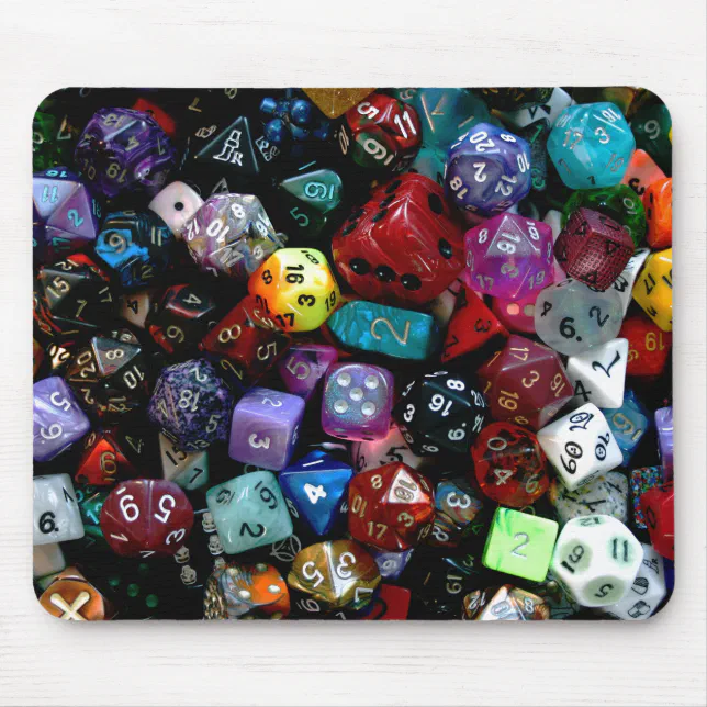 RPG Multi-sided Dice Mouse Pad | Zazzle