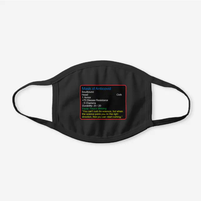 RPG-style Video Game Face Mask | Zazzle