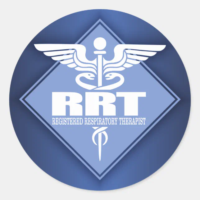 RRT Registered Respiratory Therapist Classic Round Sticker | Zazzle