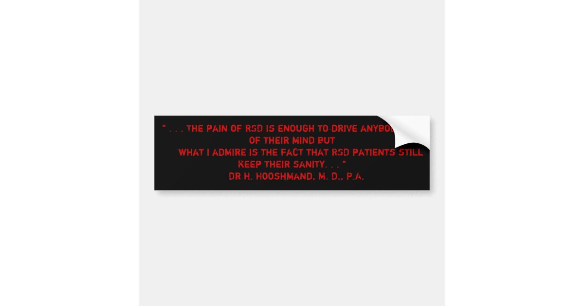 RSD Quote Bumper Sticker | Zazzle