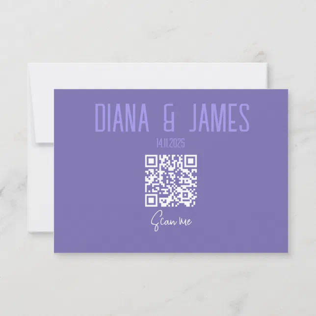 RSVP Card with QR Code | Zazzle