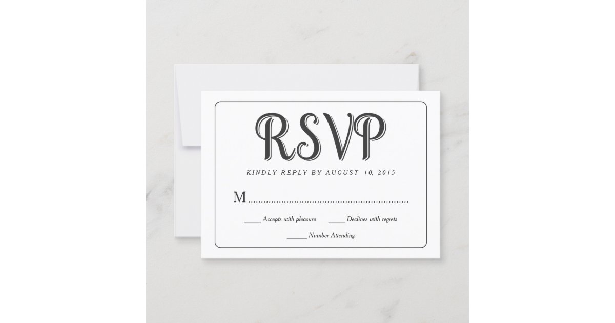 RSVP Chalkboard Wedding Response Cards | Zazzle