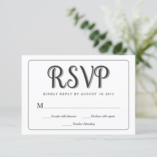 RSVP Chalkboard Wedding Response Cards | Zazzle