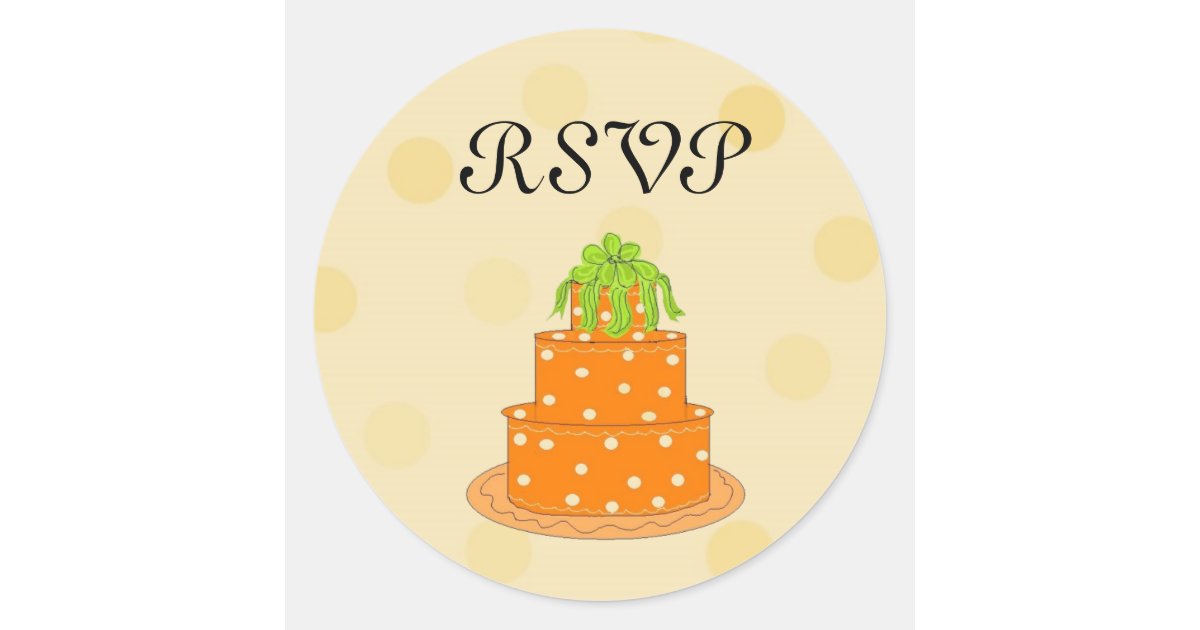 RSVP CLASSIC ROUND STICKER | Zazzle