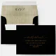 RSVP Envelope, Black Outside Inside Gold Champagne Envelope | Zazzle