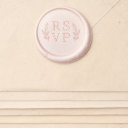 RSVP Floral Wedding Wax Seal Sticker | Zazzle