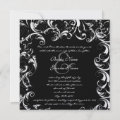 RSVP Included on Card- Fancy Swirl Wedding Invite | Zazzle