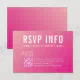 RSVP INFO CARD modern pretty bright pink qrcode | Zazzle