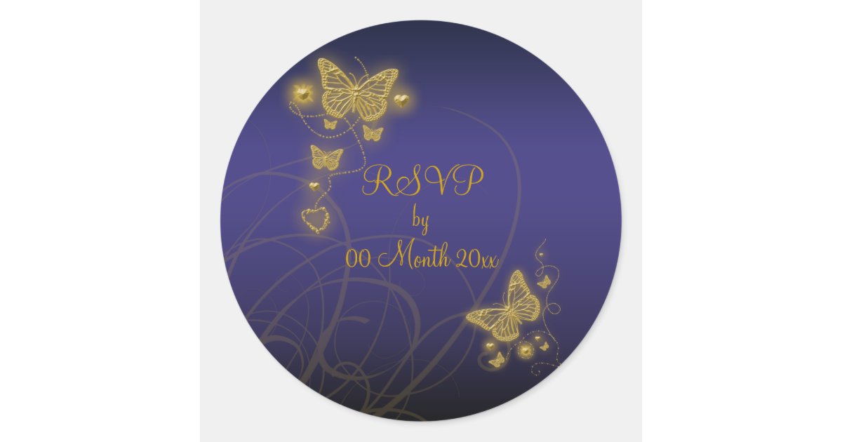 RSVP party Classic Round Sticker | Zazzle