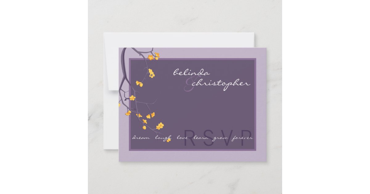 RSVP REPLY SLIP :: cherry blossoms 7L Invitation | Zazzle