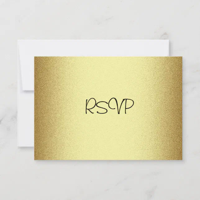 RSVP Response Card All Events Elegant Gold | Zazzle