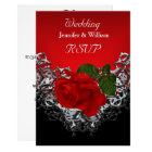 Deep Red Rose Floral Wedding Invitation | Zazzle.com