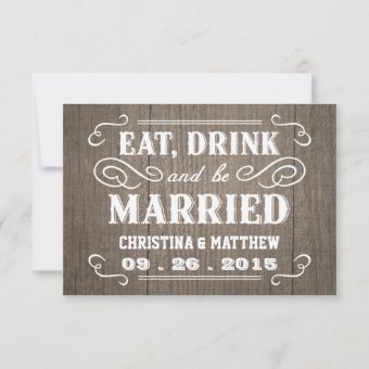 RSVP Western Wood Wedding Reply Cards | Zazzle