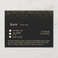 RSVP with Menu Template | Black Gold | Zazzle
