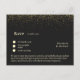 RSVP with Menu Template | Black Gold | Zazzle