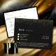RSVP with Menu Template | Black Gold | Zazzle