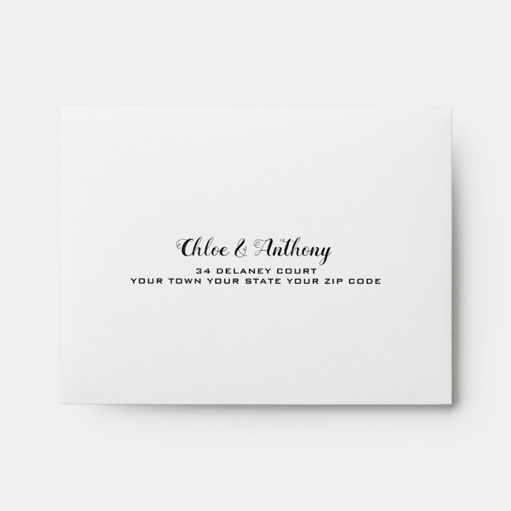 RSVP Your Return Address Couples Wedding Response Envelope | Zazzle