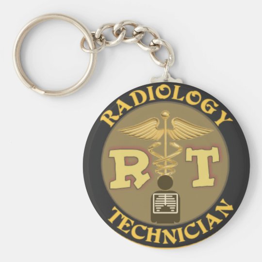 RT RADIOLOGY TECHNICIAN BADGE - LOGO KEYCHAIN | Zazzle.com