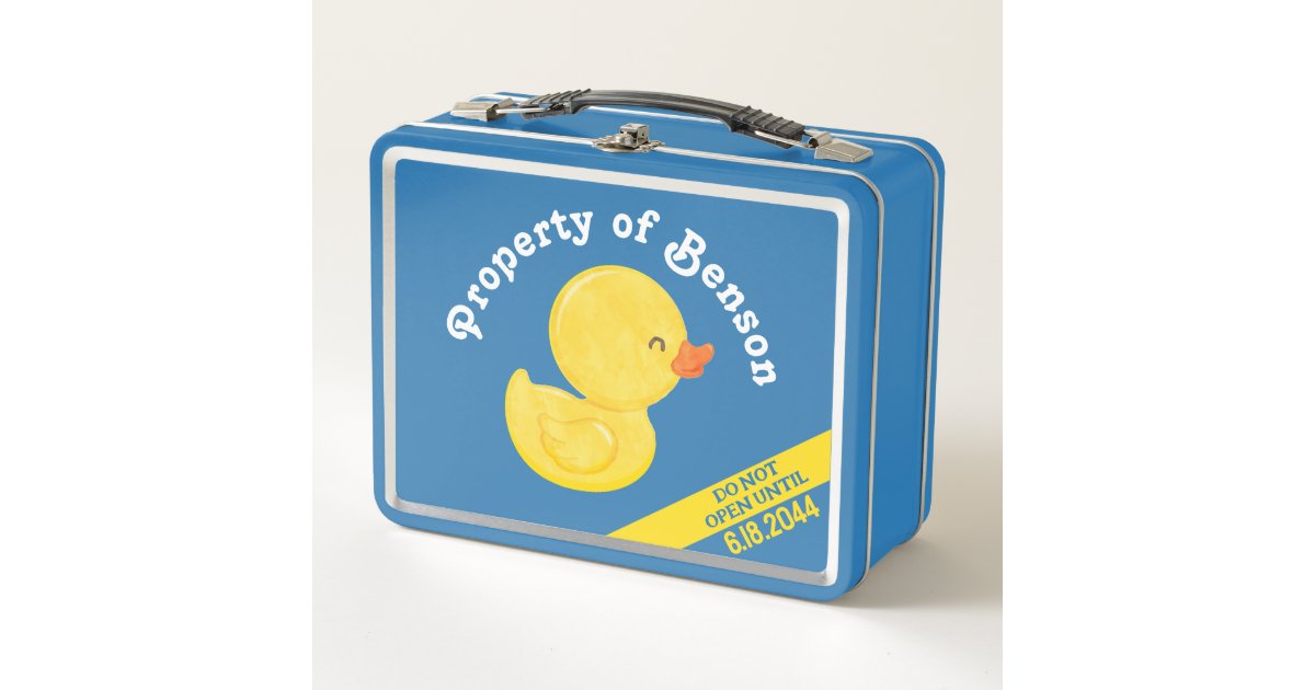 Rubber Duck 1st Birthday Time Capsule Lunch Box | Zazzle