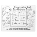 Rubber Duck Birthday Maze Activity Sheet Pack Notepad | Zazzle