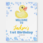 Rubber Duck Birthday Welcome Sign | Zazzle