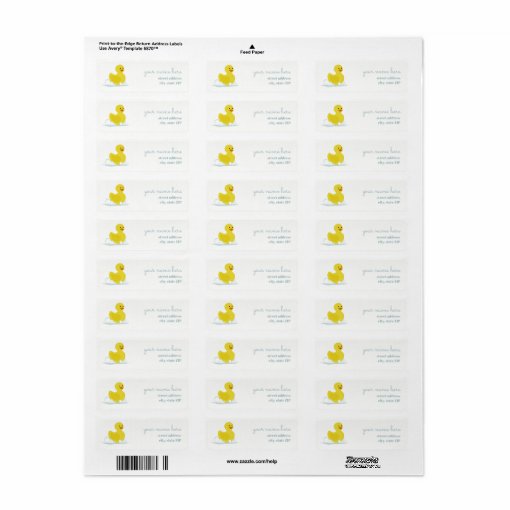 Rubber Duck Bubbles Baby Shower Label | Zazzle