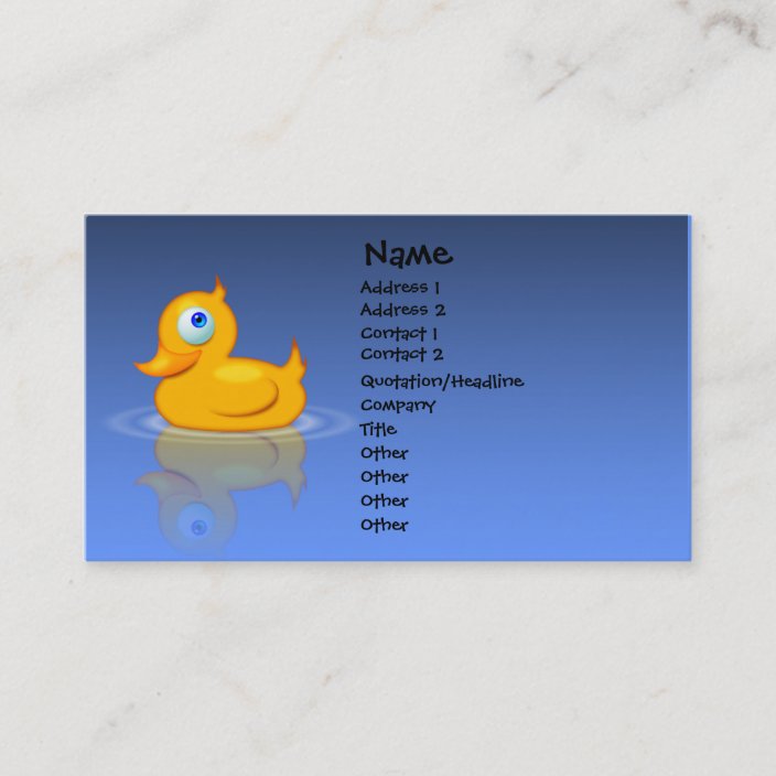 Rubber Duck Business Card | Zazzle.com