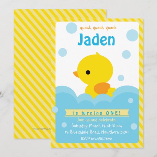 Rubber Duck Invitation / Duck Invitation | Zazzle