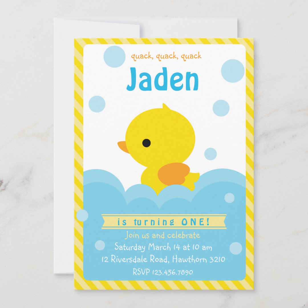 Rubber Duck Invitation / Duck Invitation | Zazzle