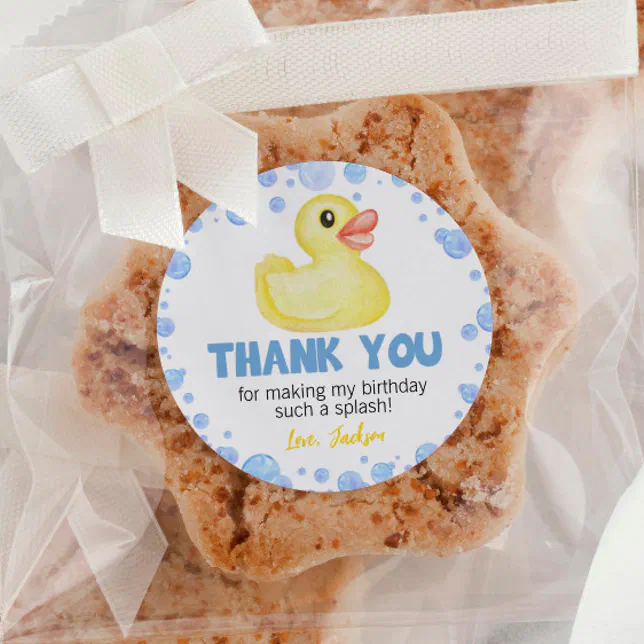 Rubber Duck Labels Birthday Baby Shower | Zazzle