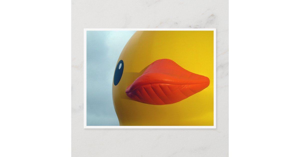rubber duck lips postcard | Zazzle