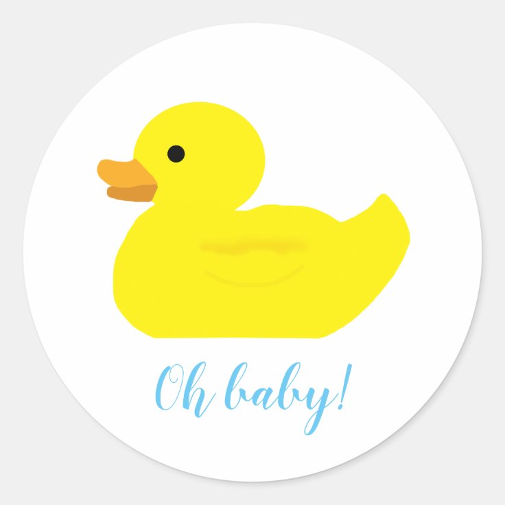 Rubber Duck Party Baby Shower BABY Stickers | Zazzle