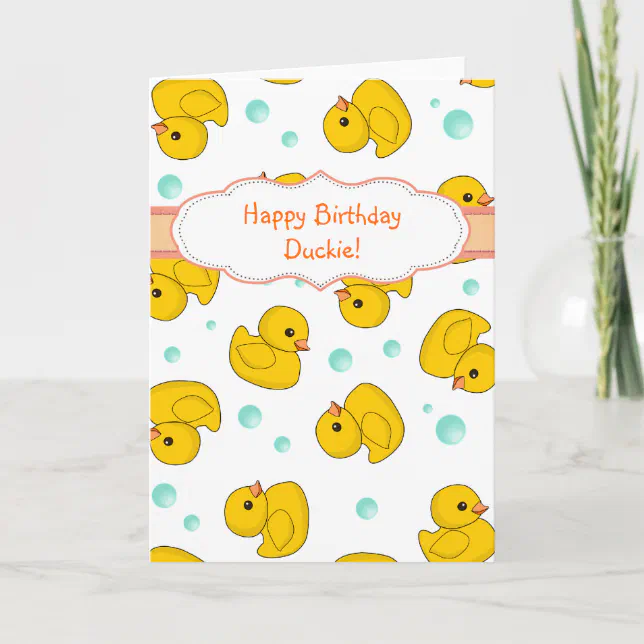 Rubber Duck Pattern Card | Zazzle