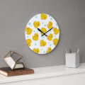 Rubber Duck Pattern Large Clock | Zazzle