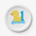 Rubber Duck Personalized Birthday Paper Plates | Zazzle