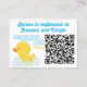 Rubber Duck Registry Information & Nursery Code Enclosure Card | Zazzle
