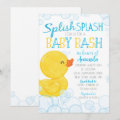 Rubber Duck Splish Splash Baby Shower Invitation | Zazzle