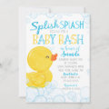 Rubber Duck Splish Splash Baby Shower Invitation | Zazzle