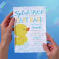 Rubber Duck Splish Splash Baby Shower Invitation | Zazzle