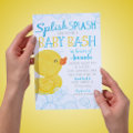 Rubber Duck Splish Splash Baby Shower Invitation | Zazzle