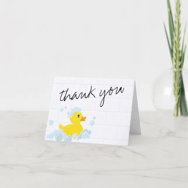 Rubber Duck Thank You Note | Zazzle