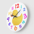 Rubber Duck With Colorful Numbers Clock | Zazzle